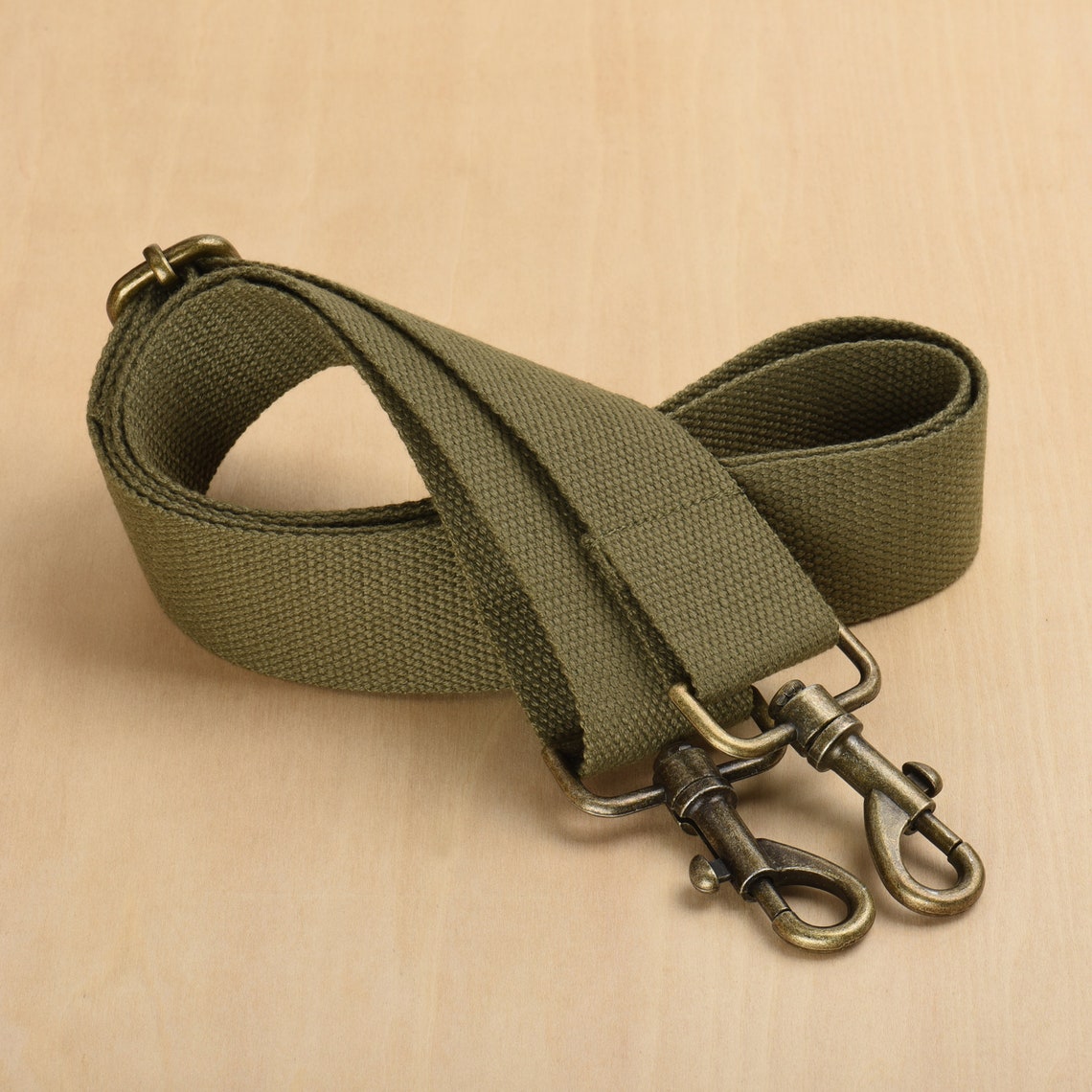 Green Canvas Bag Strap Adjustable Crossbody Handbag Strap 1.5 Inch ...