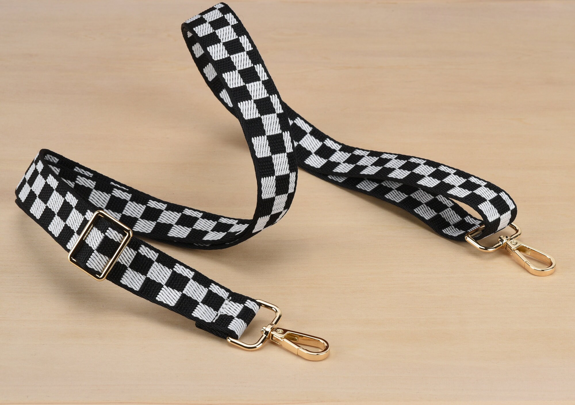 Black and White Checkered Bag Strap Adjustable Purse Strap Replacement ...