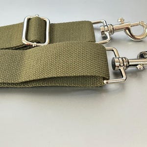 Green Canvas Bag Strap Adjustable Crossbody Handbag Strap 1.5 Inch ...
