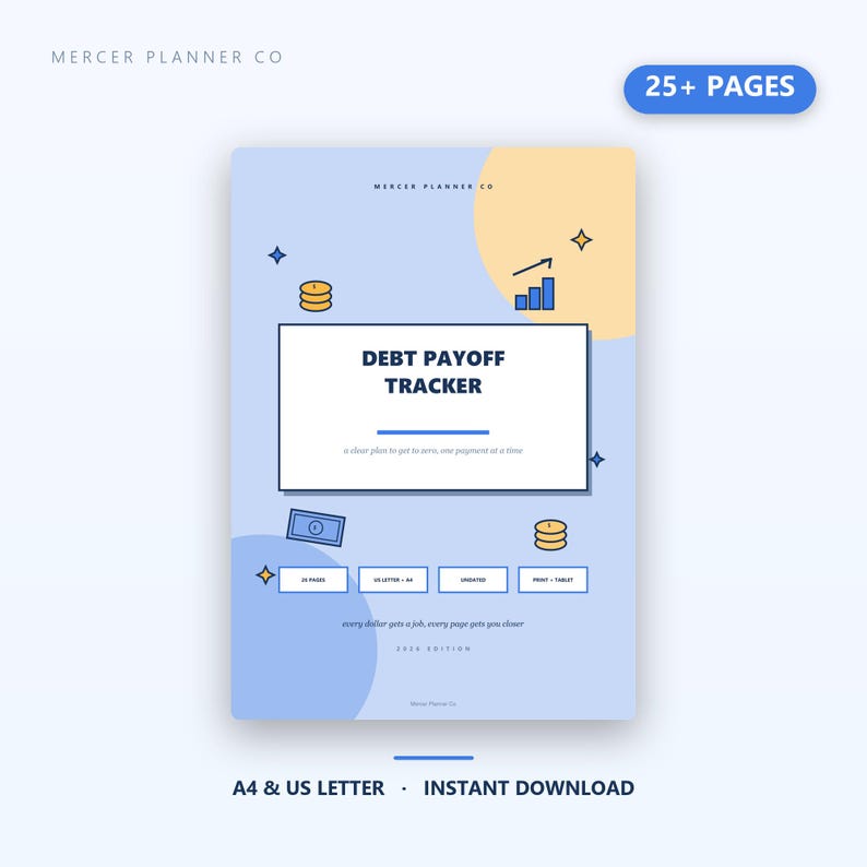 Debt Payoff Tracker Printable | Snowball Planner PDF (digital Download ...