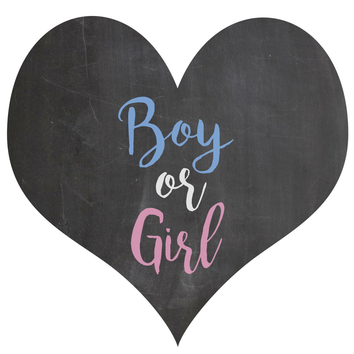 Boy or Girl Gender Reveal Balloon Box Sign Chalkboard | Etsy