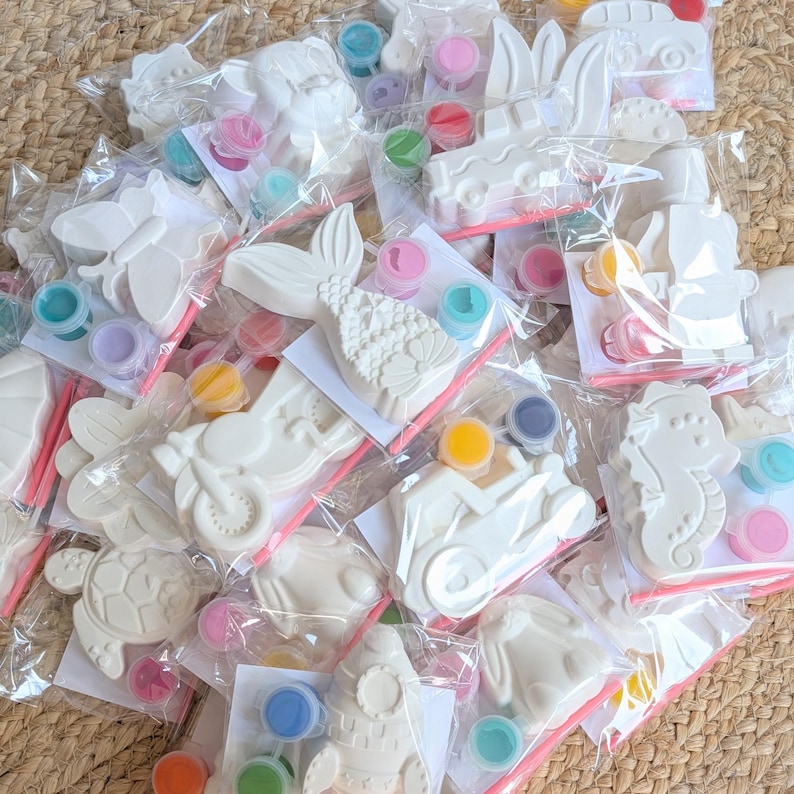 Lego Theme Party Bag Filler, Plaster Brick Man Painting Kit, Kids Craft ...