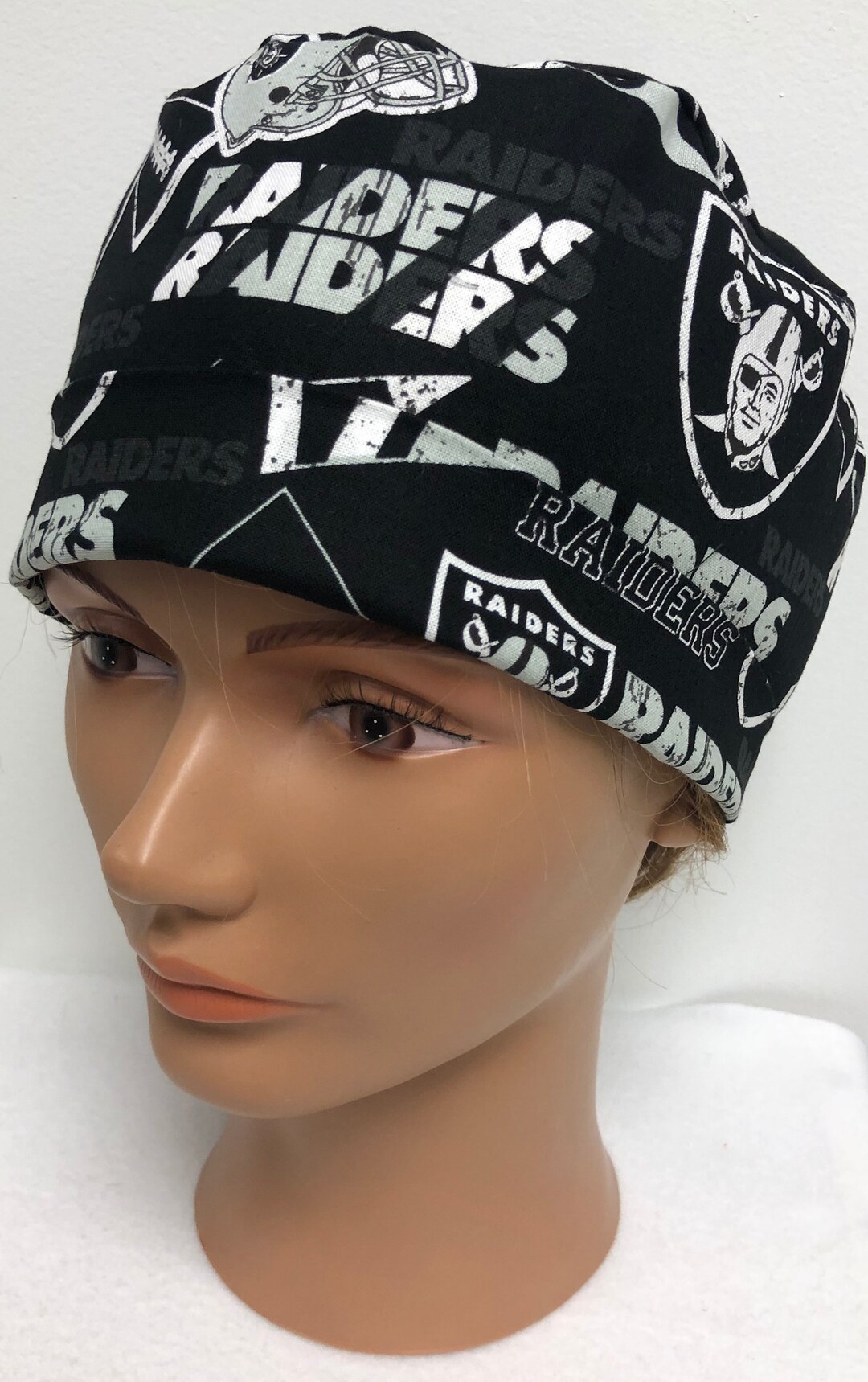 Oakland Raiders - Adjustable, Fold up Scrub Hat - Etsy