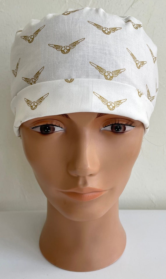 Golden Snitch Scrub Hat Adjustable Fold Up - Etsy