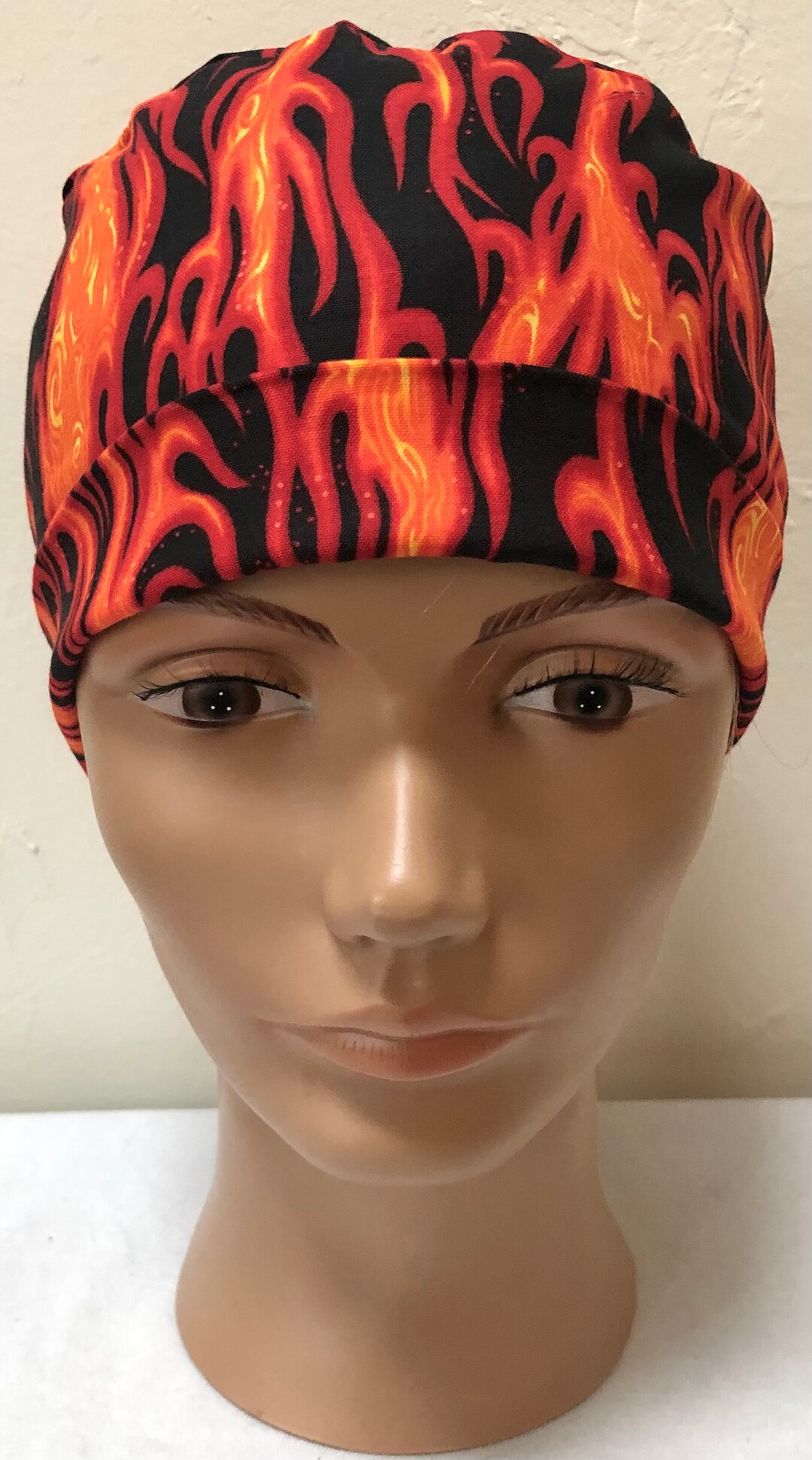 Fire Flames Scrub Hat Adjustable, Fold Up - Etsy