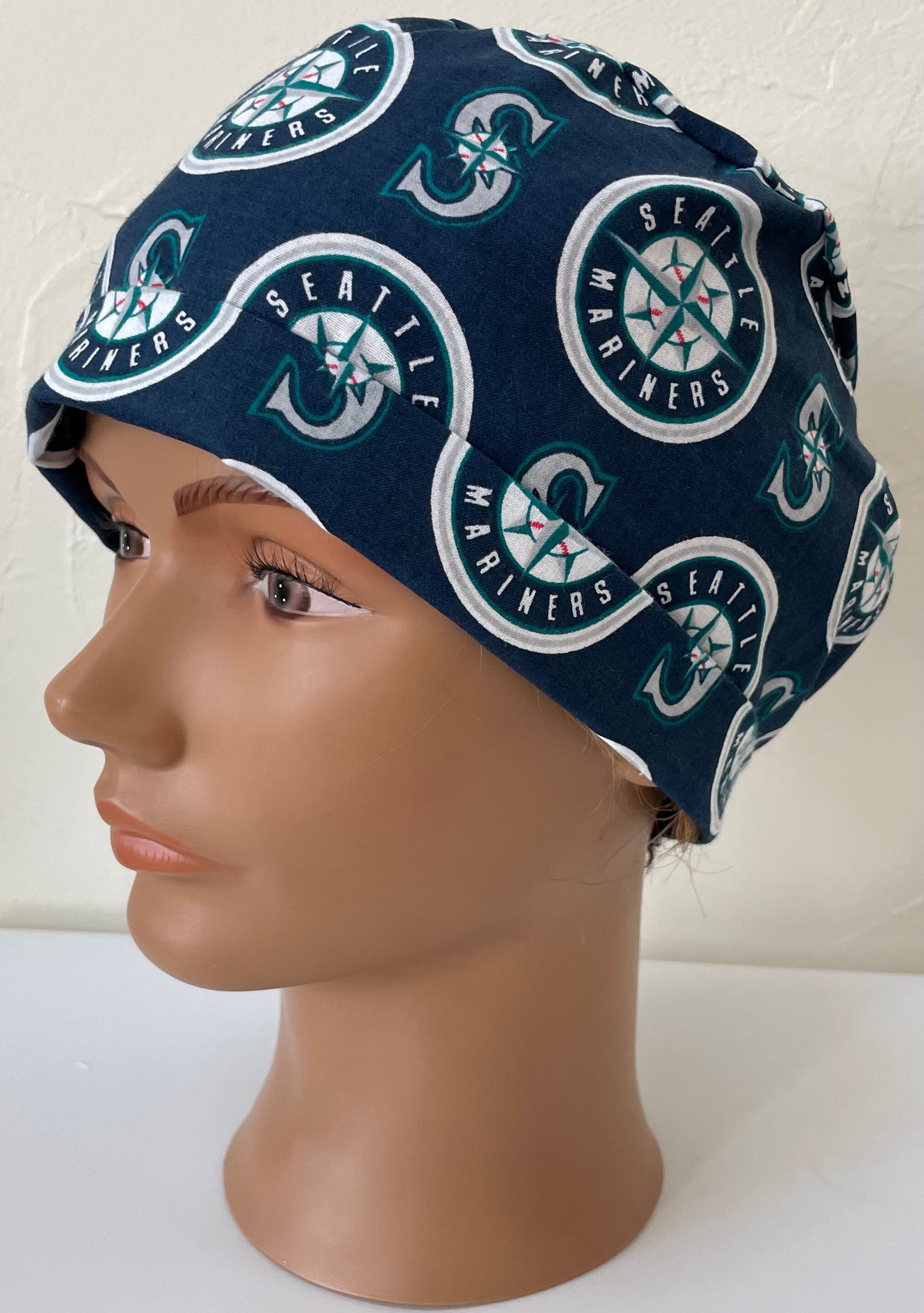 Seattle Mariners Scrub Hat Adjustable Fold Up | Etsy