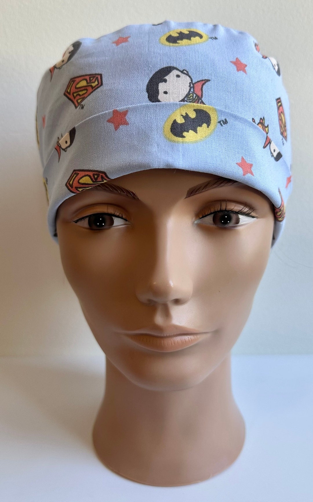Batman and Superman - Adjustable, Fold up Scrub Hat - Etsy