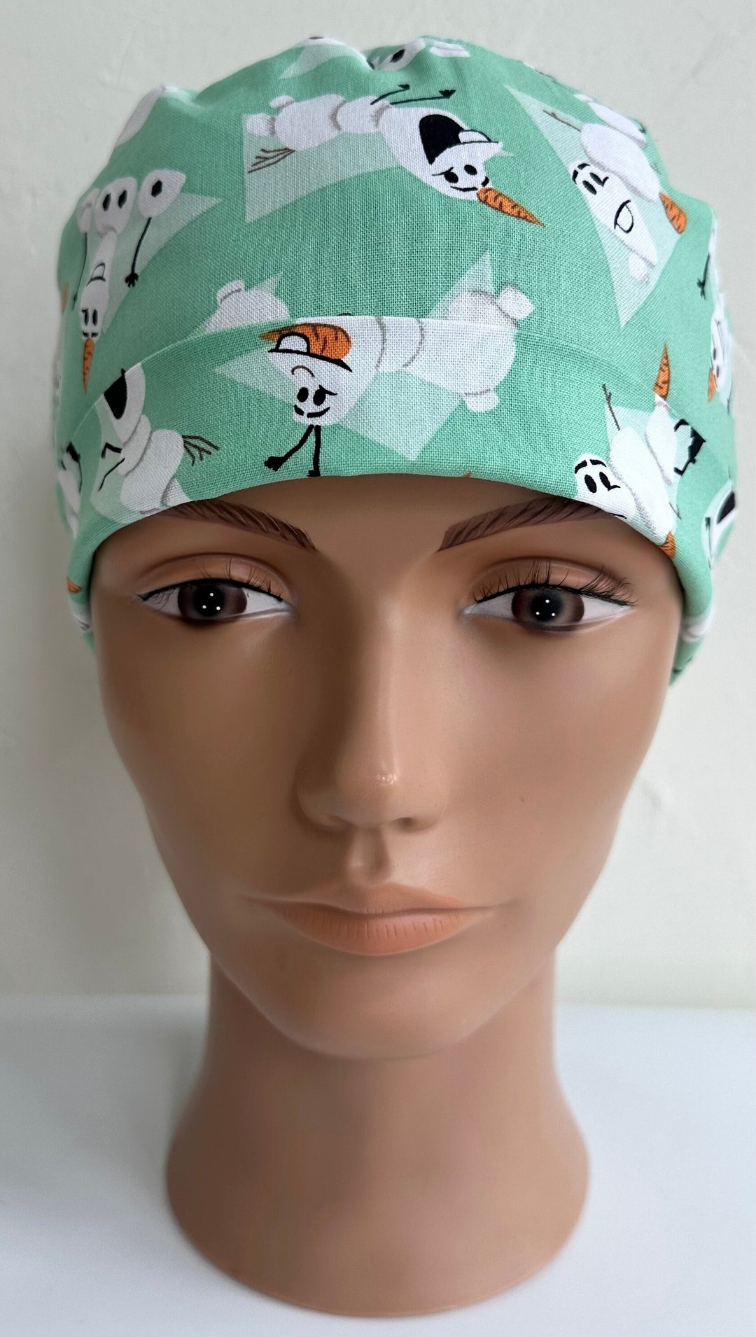 Frozen Olaf - Adjustable, Fold up Scrub Hat With Matching Badge Reel ...