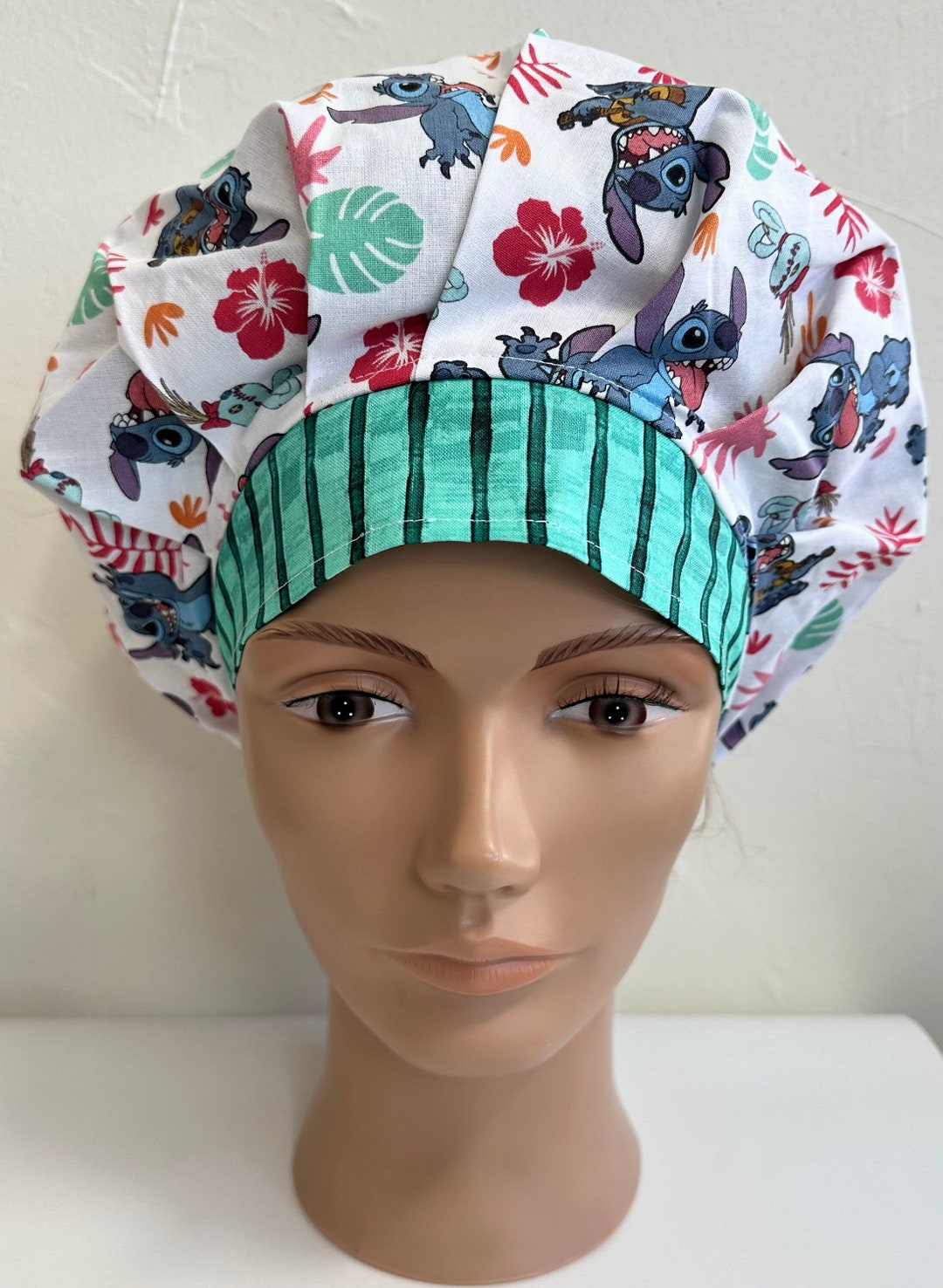 Lilo and Stitch Scrub Hat With Matching Badge Reel Option - Etsy