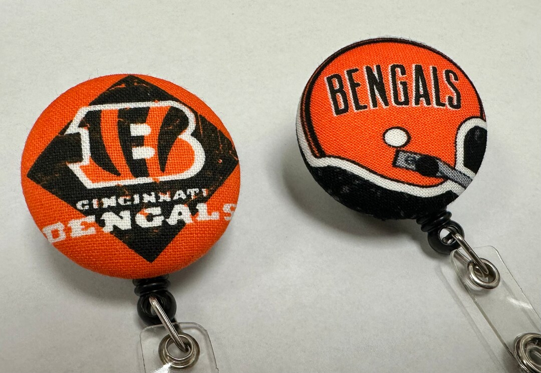 Cincinnati Bengals Fabric ID Badge Reel retractable, Alligator Clip - Etsy