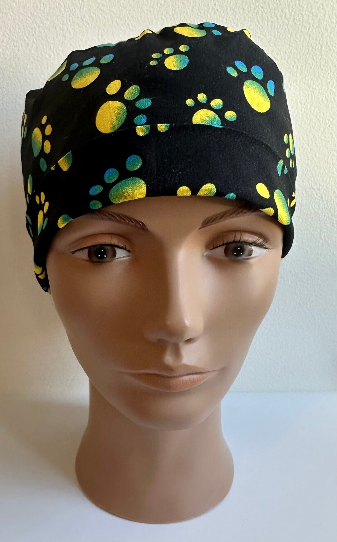 Colorful Dog Paw Prints - Adjustable, Fold up Scrub Hat - Etsy