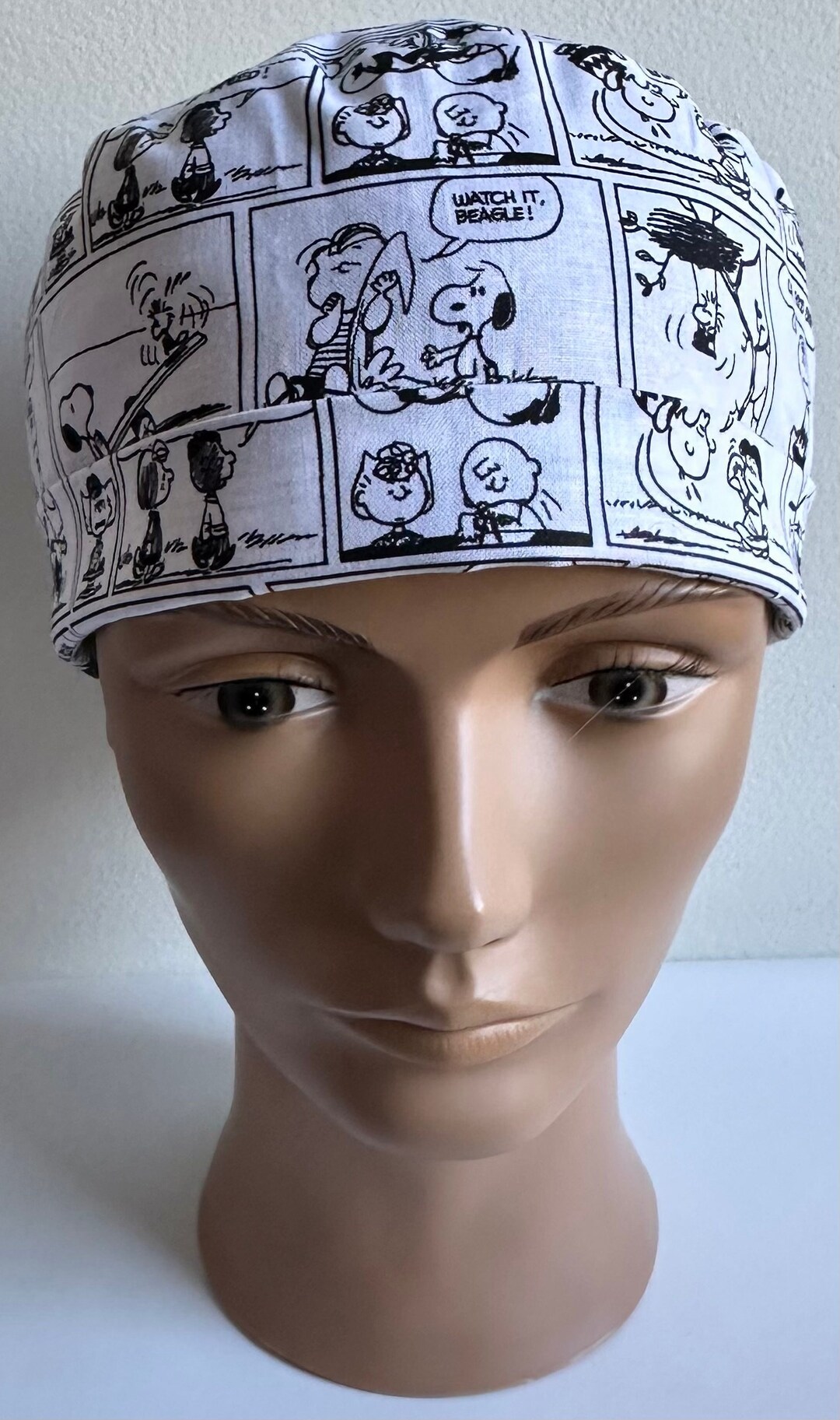 Peanuts Comic Strip Scrub Hat. Adjustable, Fold Up - Etsy