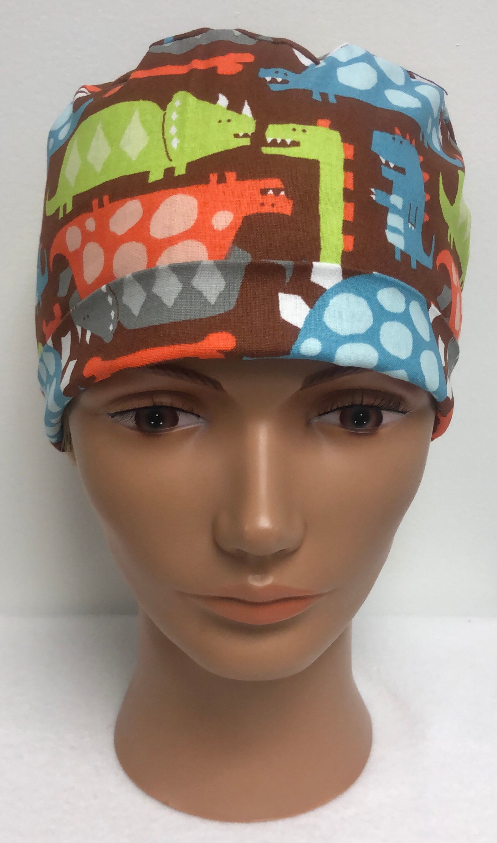 Dinosaur Scrub Hat - Adjustable, Fold Up - Etsy