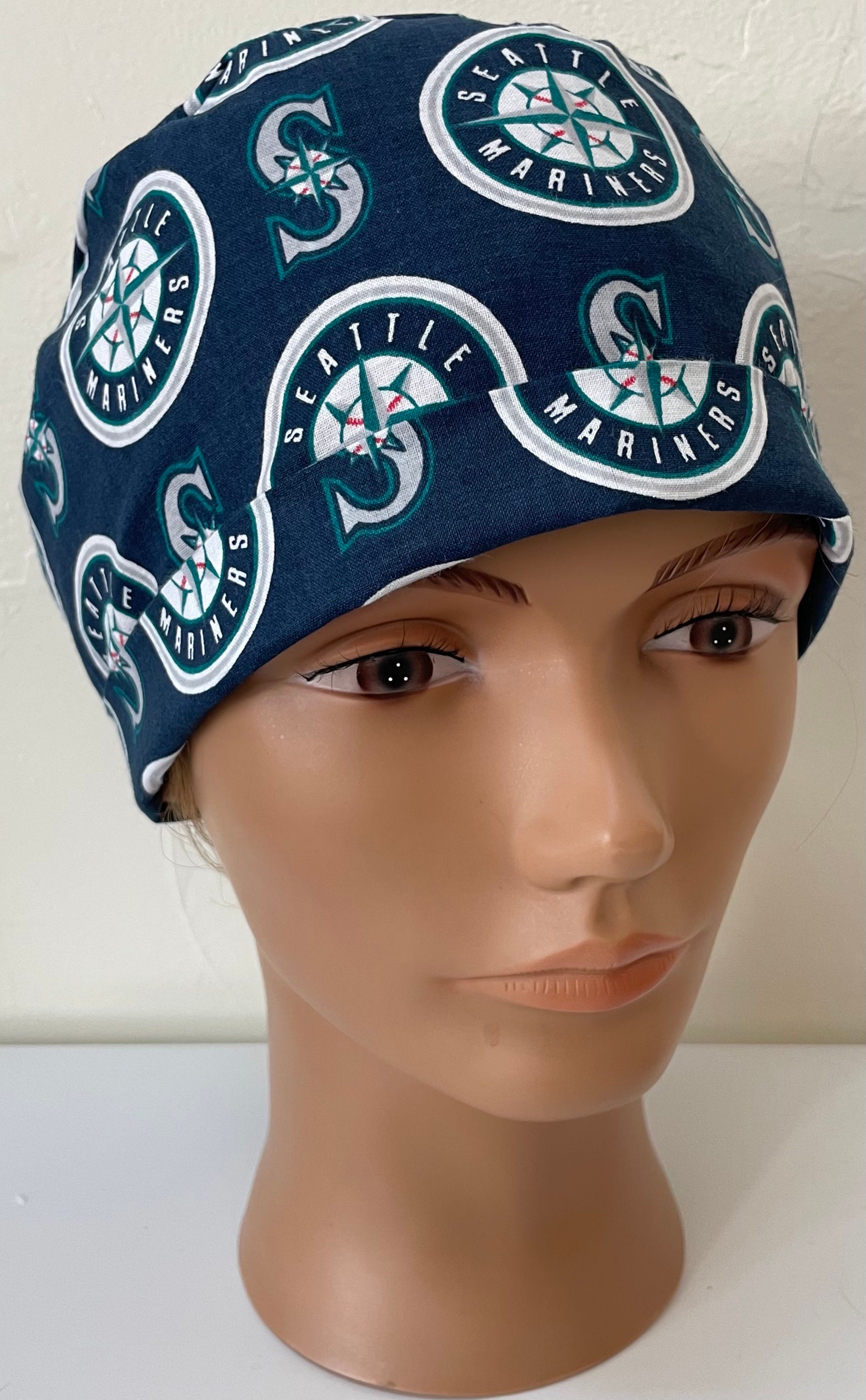 Seattle Mariners Scrub Hat Adjustable Fold Up | Etsy