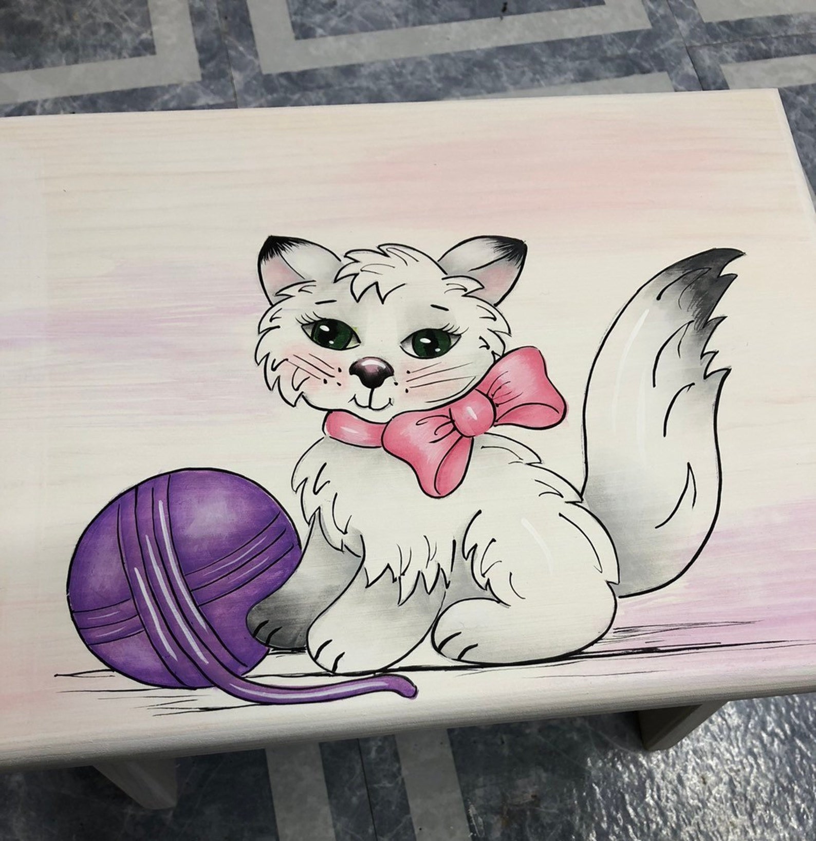 Kitten Stool Step Stool Kids Stoolcat Foot Stool Kitten - Etsy