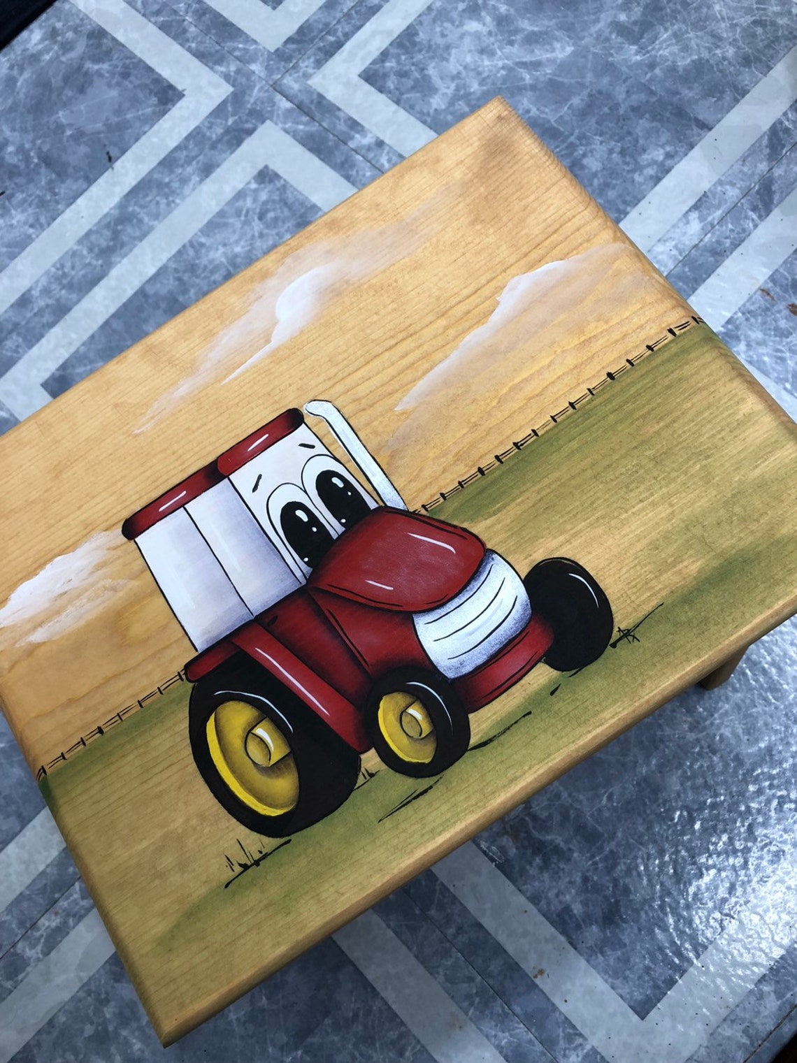 Handmade Stool Tractor Stool Kids Step Stool Farm Stool | Etsy