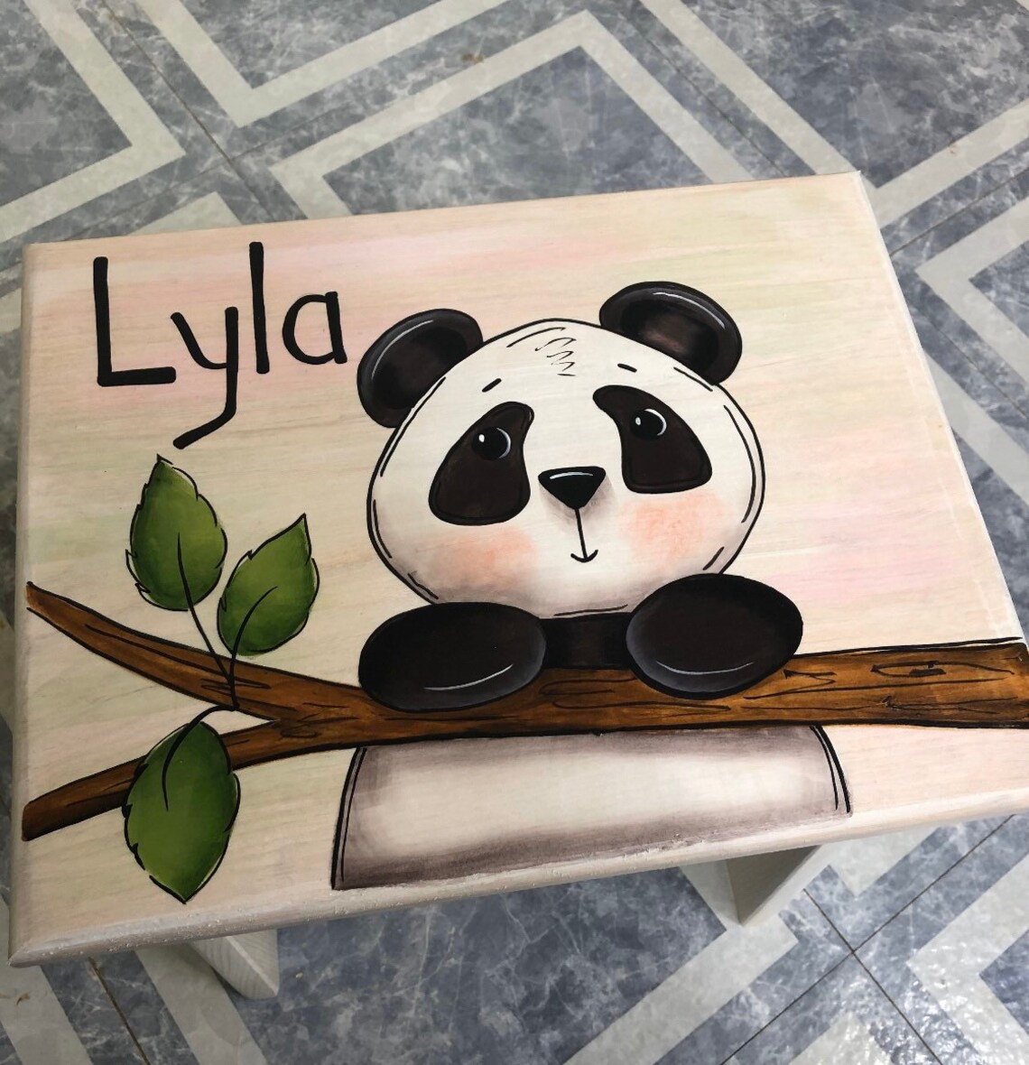 Panda Stool Step Stool Kids Step Stool Panda Step Stool - Etsy