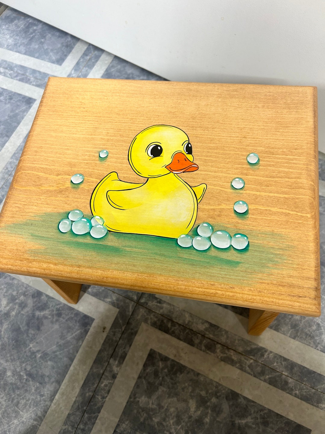 Rubber Duck Step Stool, Kids Step Stool, Duck Personalized Children's ...