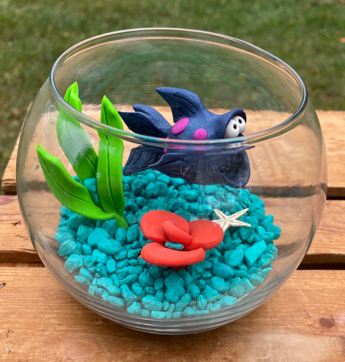 Fish Bowl Aquarium Small Fish Bowl Pet Fish Clay Fish - Etsy