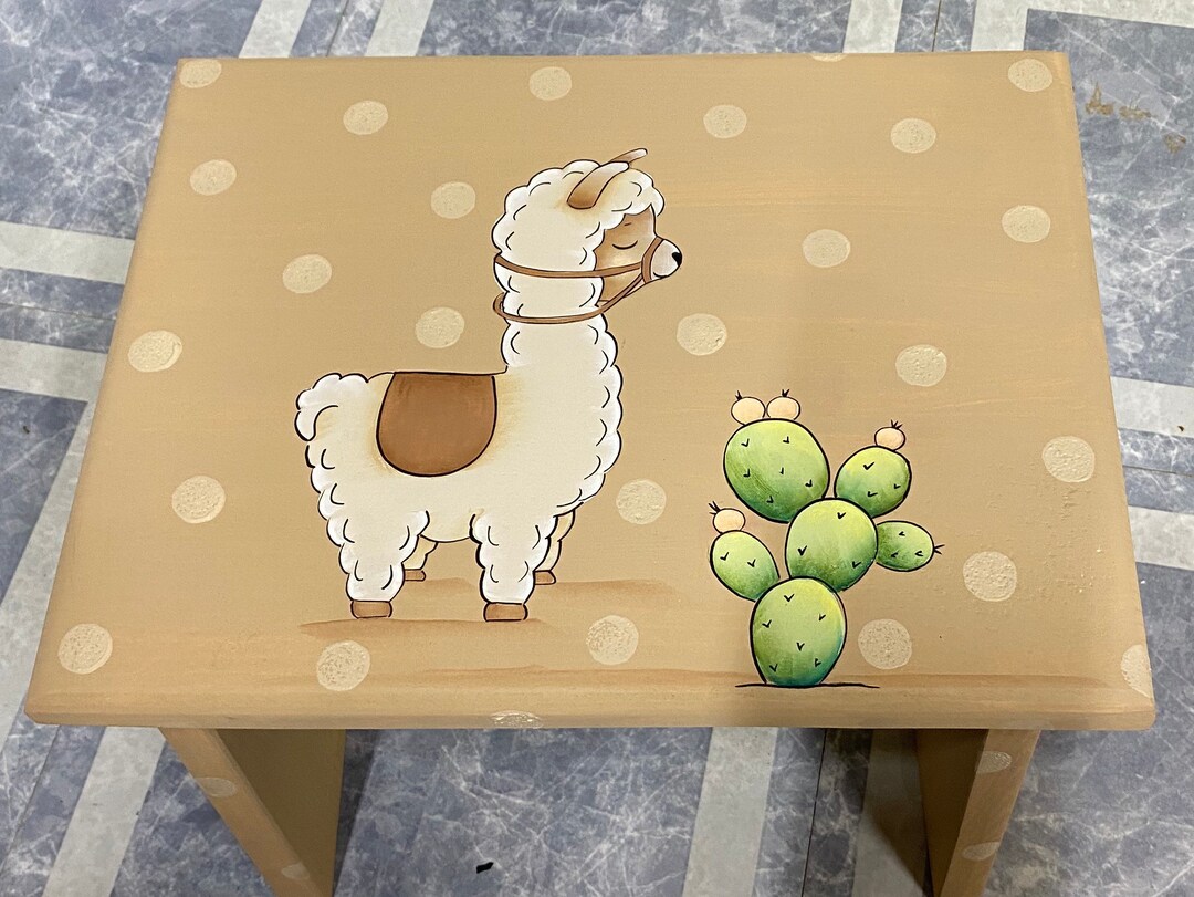 Kids Step Stool, Llama Step Stool, Wildlife Step Stool, Kids Foot Stool ...