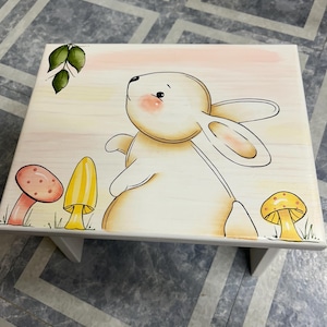 Kids Step Stool, Bunny Step Stool, Wildlife Step Stool, Kids Foot Stool ...