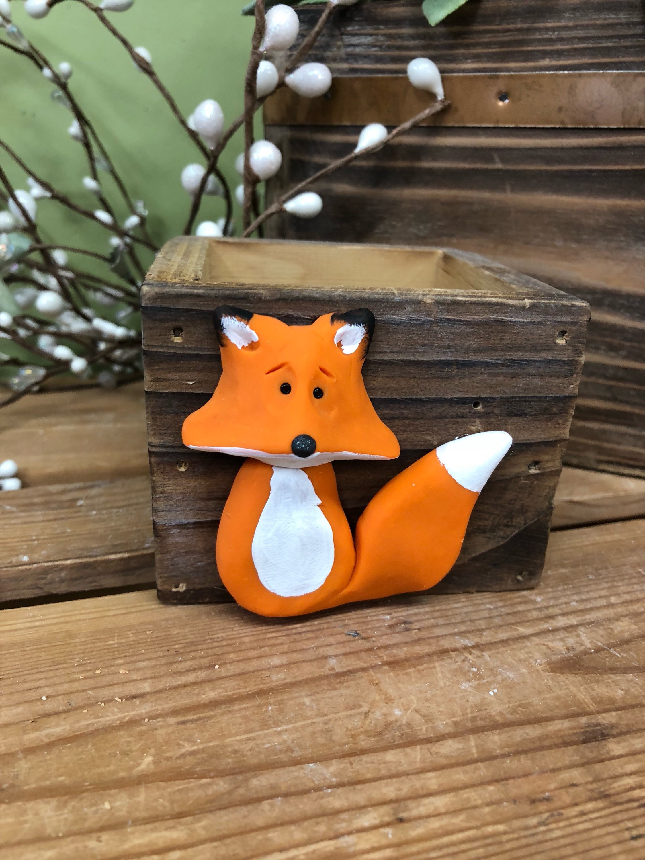 Planter Succulent Planter fox Planter Business Card Holder | Etsy