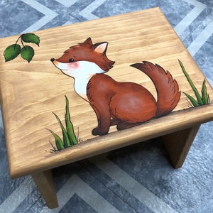 Kids Step Stool, Fox Step Stool, Wildlife Step Stool, Kids Foot Stool ...