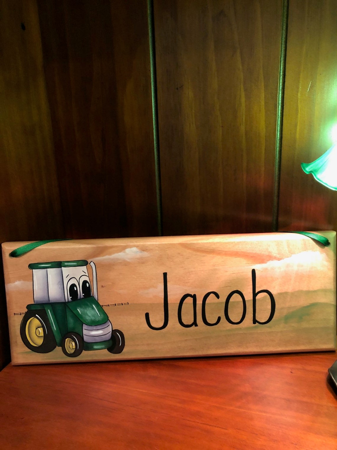 Tractor Name Sign, Personalized Name Board, Kids Name Plaque, Custom ...