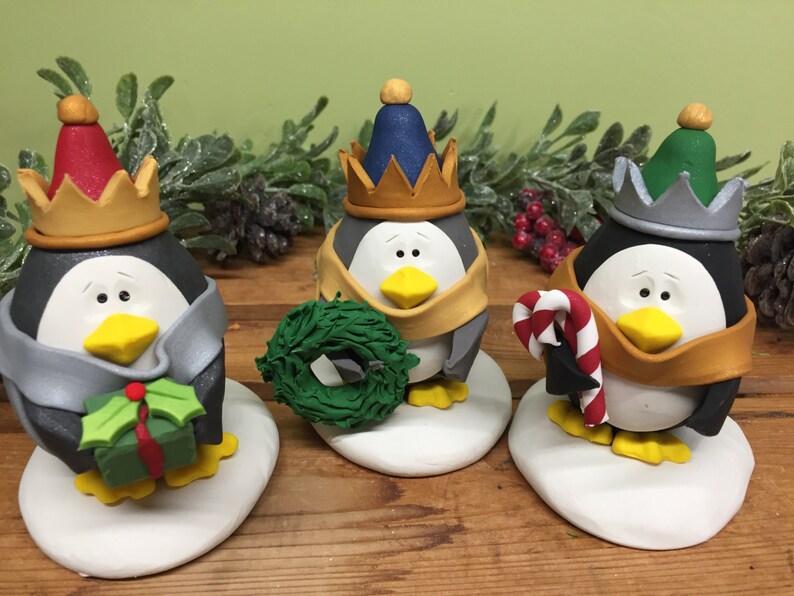 Handmade Penguin Nativity Scene Set, Religious Christmas Decoration - Etsy