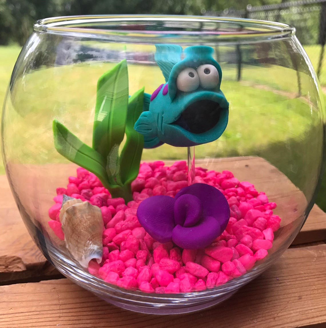Fish Bowl Aquarium Small Fish Bowl Pet Fish Clay Fish - Etsy