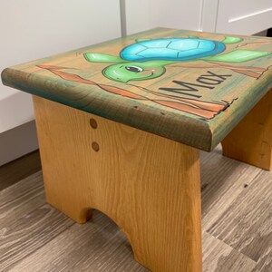 Sea Turtle Step Stool, Personalized Step Stool, Kids Stool, Turtle ...