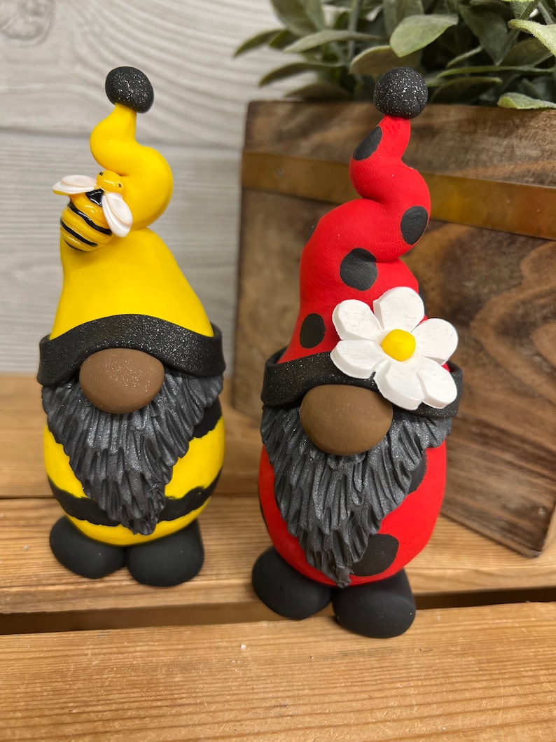 Gnomes, Bee Gnome, Ladybug Gnome, Bug Gnome, Spring Gnome, Bumble Bee ...