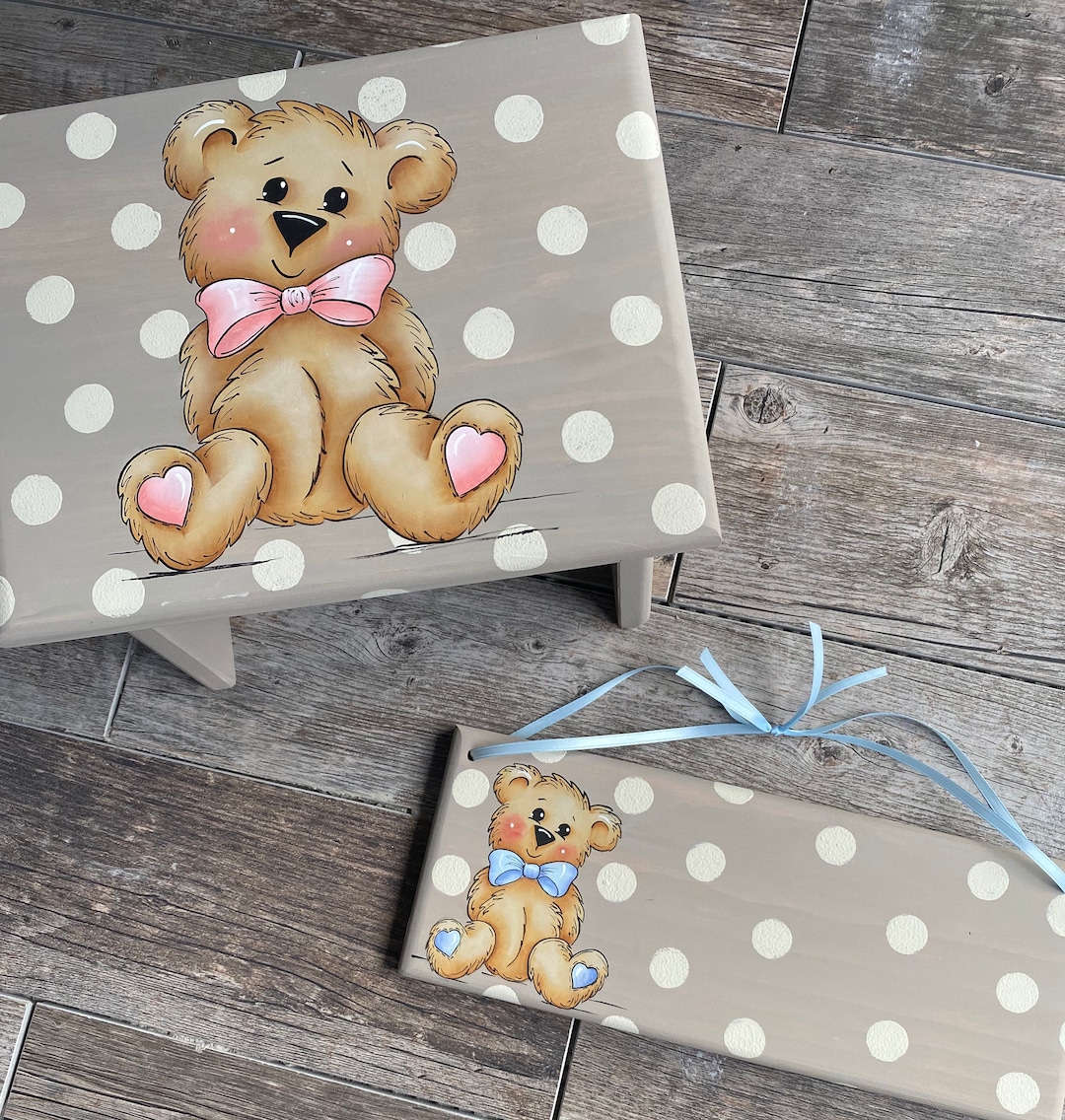 Kids Step Stool, Teddy Bear Step Stool, Bear Step Stool, Kids Foot ...