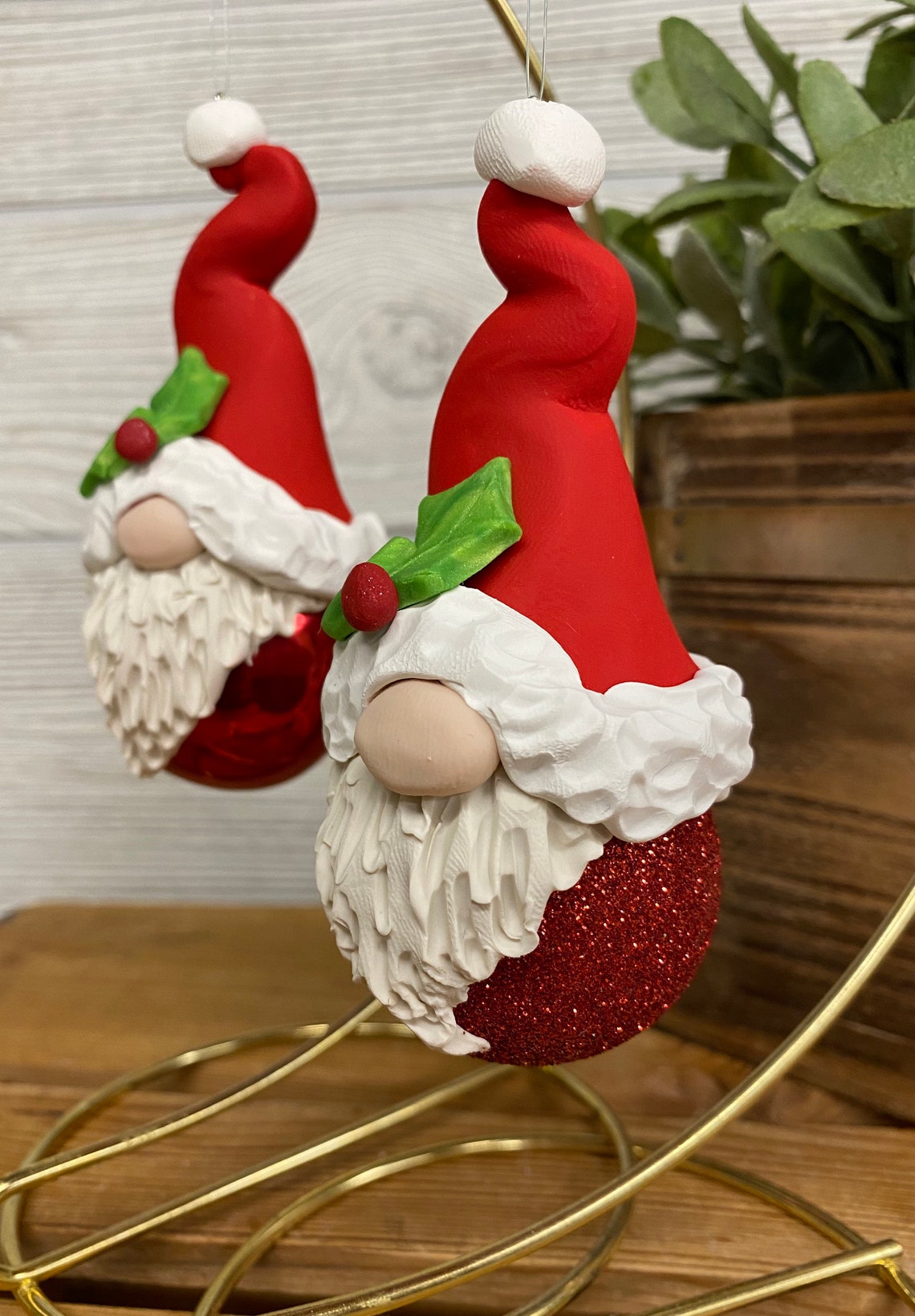 Santa Ornament, Santa Gnome, Gnome Ornament, Santa Clause, Ornament - Etsy