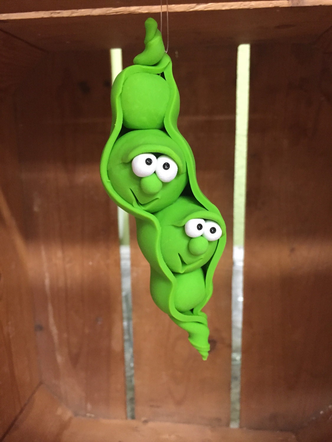 Handmade Peas in a Pod Christmas Ornament Polymer Clay | Etsy