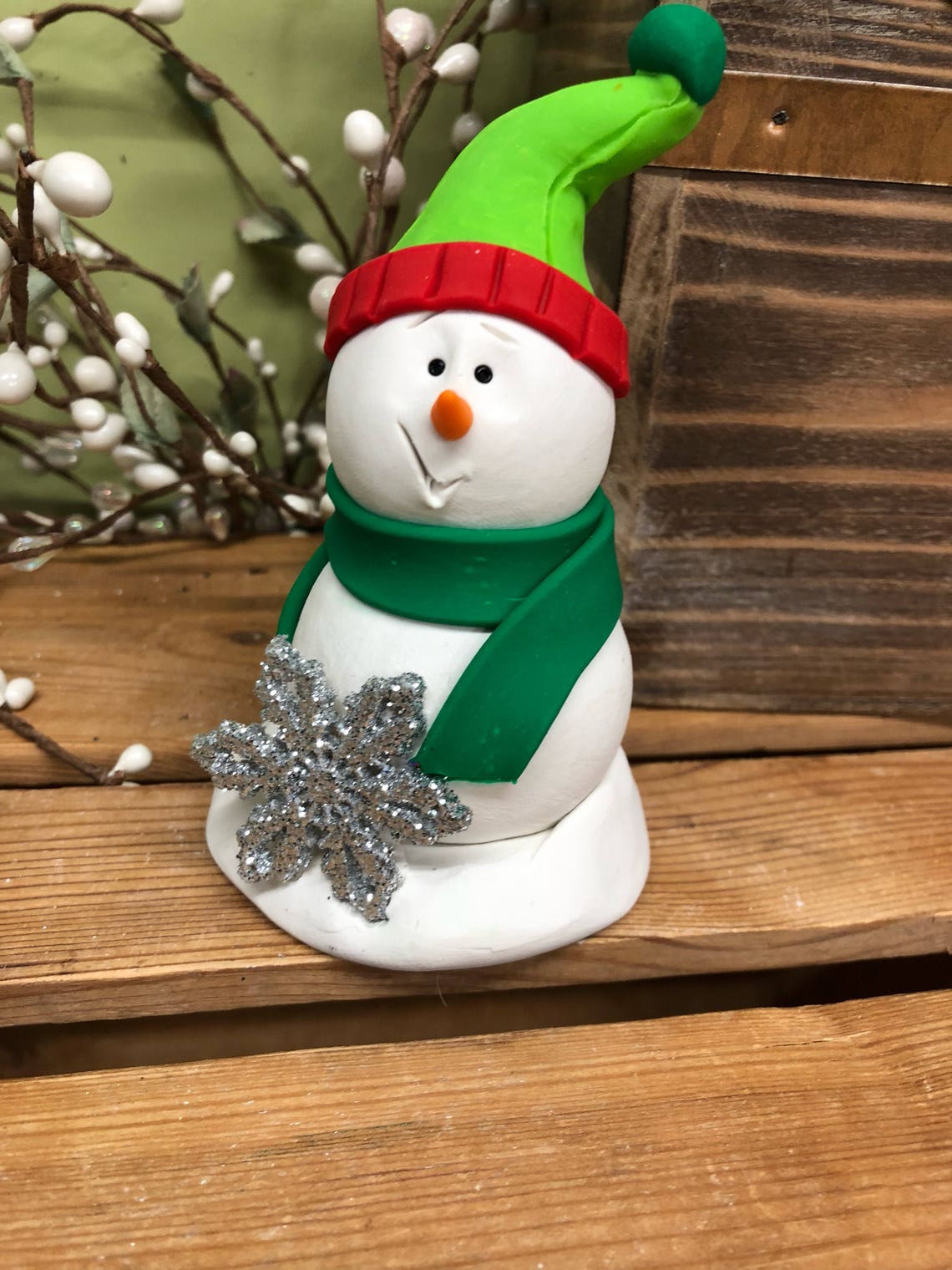 Snowman Winter Decor Christmas Decor Snowman Sculpture | Etsy