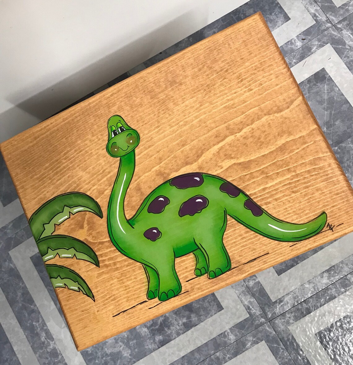 Brontosaurus Stool Dinosaur Personalized Children's Step | Etsy