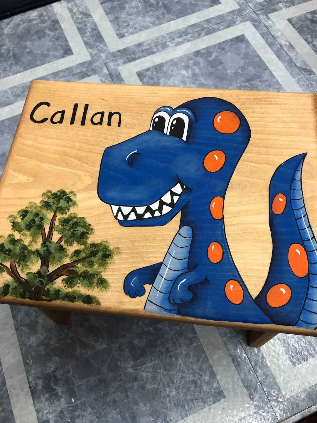 Step Stool, Boys Step Stool, T Rex Stool, Dinosaur Personalized ...