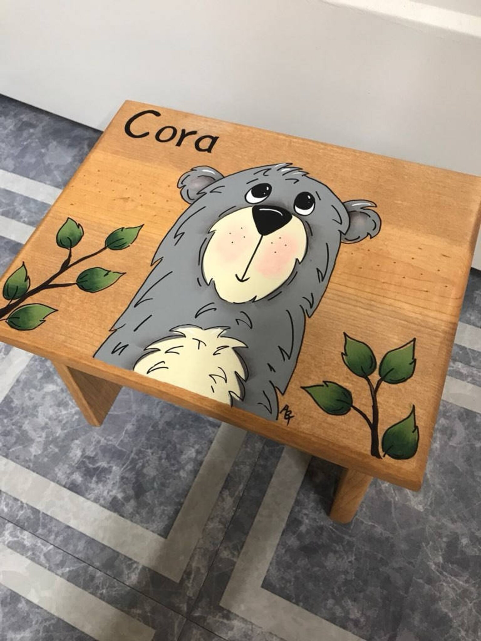 Step Stool, Bear Step Stool, Personalized Step Stool, Bear Stool, Kids ...
