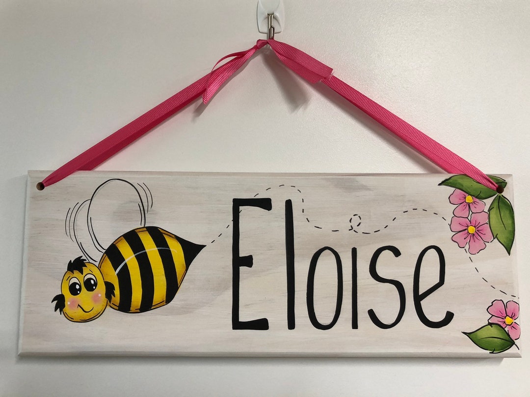 Child Name Sign, Kids Bedroom Decor,floral Nursery Name Sign, Baby Name ...