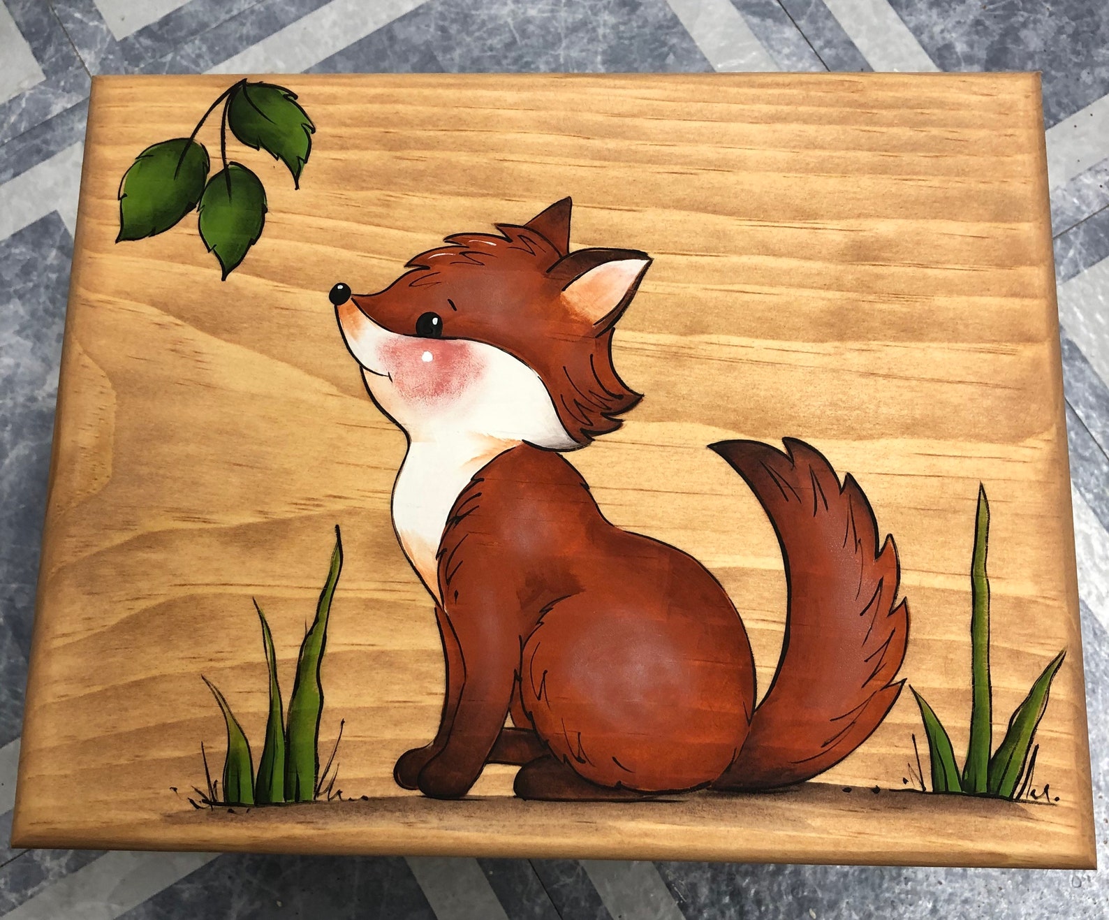 Kids Step Stool Fox Step Stool Wildlife Step Stool Kids - Etsy