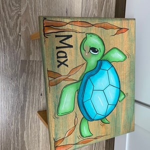 Sea Turtle Step Stool, Personalized Step Stool, Kids Stool, Turtle ...