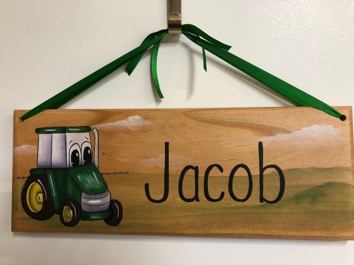 Tractor Name Sign Personalized Name Board Kids Name Plaque - Etsy