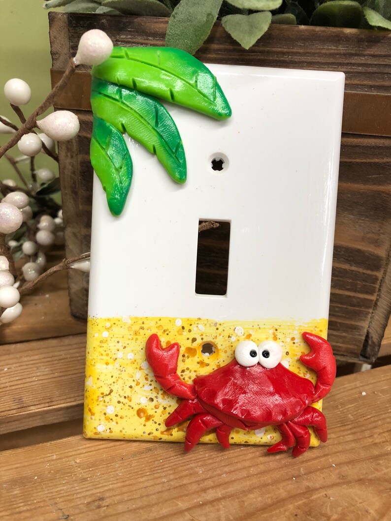 Crab Switch Plate Cover Single Switch Plate Nautical Decor - Etsy