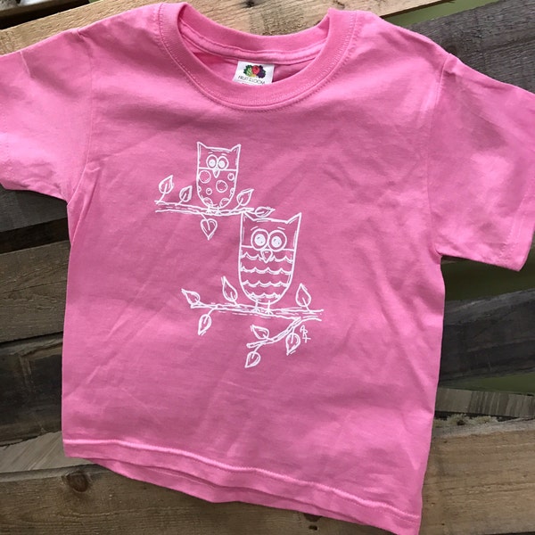 Girls Owl Shirt - Etsy