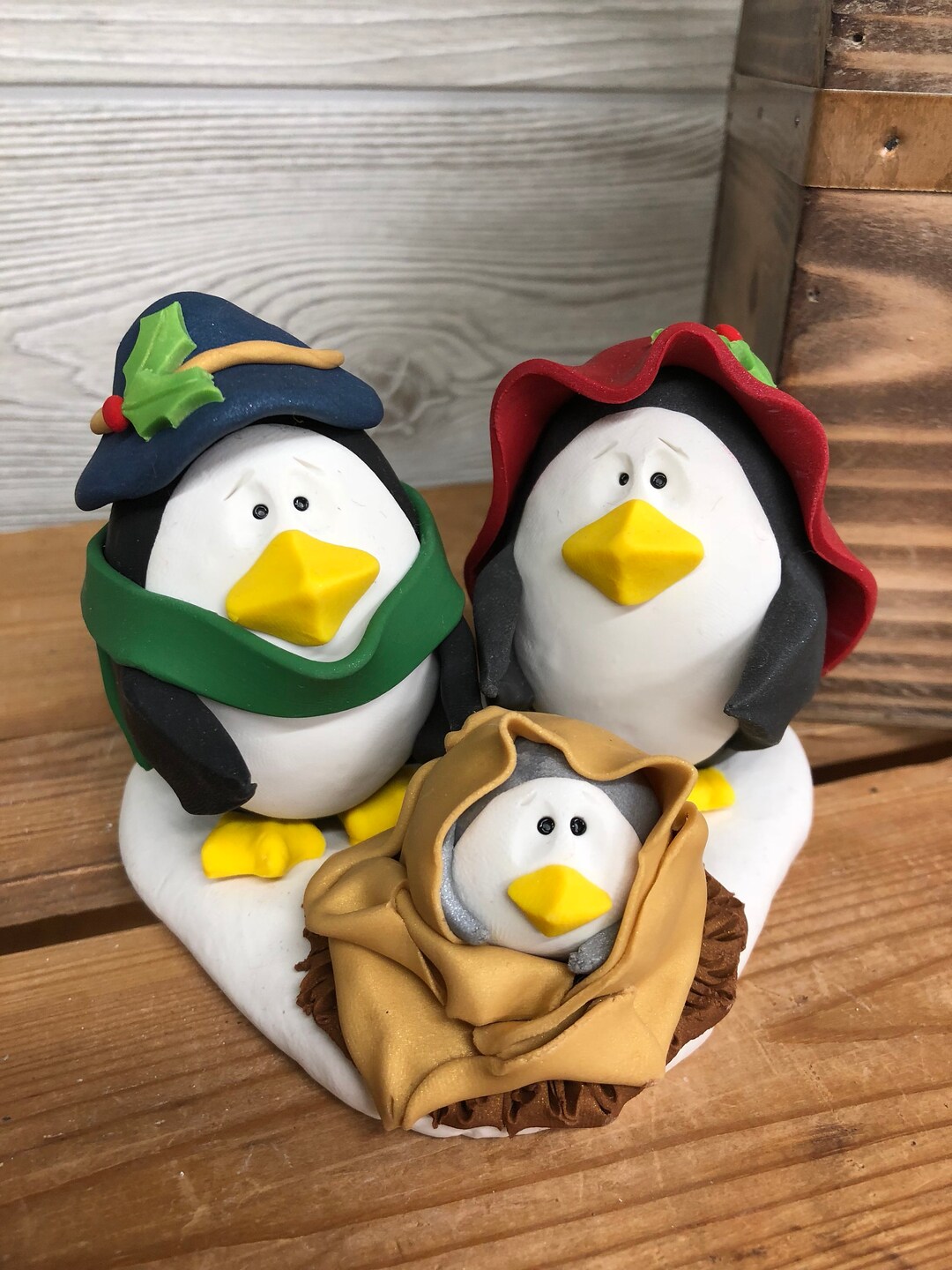 Handmade Nativity Set, Nativity Set, Penguin Nativity, Christmas ...