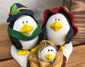 Penguin Nativity Set - Etsy