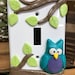 Owl Switch Plate Cover Single Switch Plate Owl Decor - Etsy