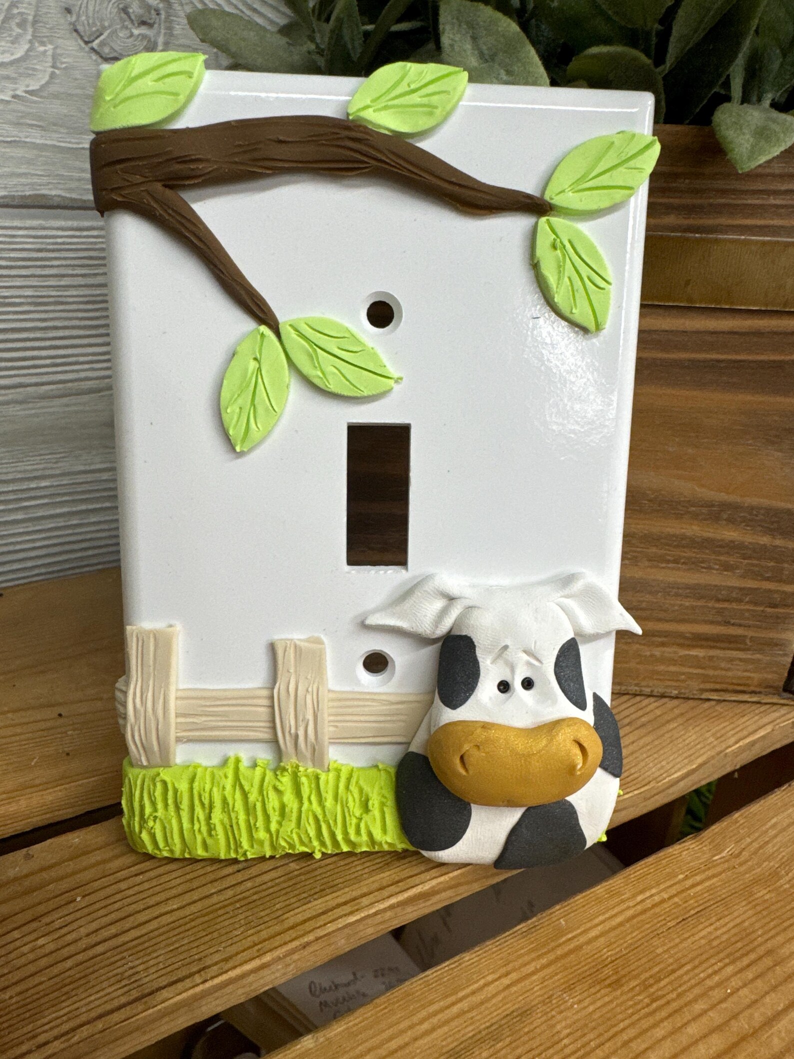 Cow Switch Plate Cover, Single Switch Plate, Cow in Field, Farm Decor ...