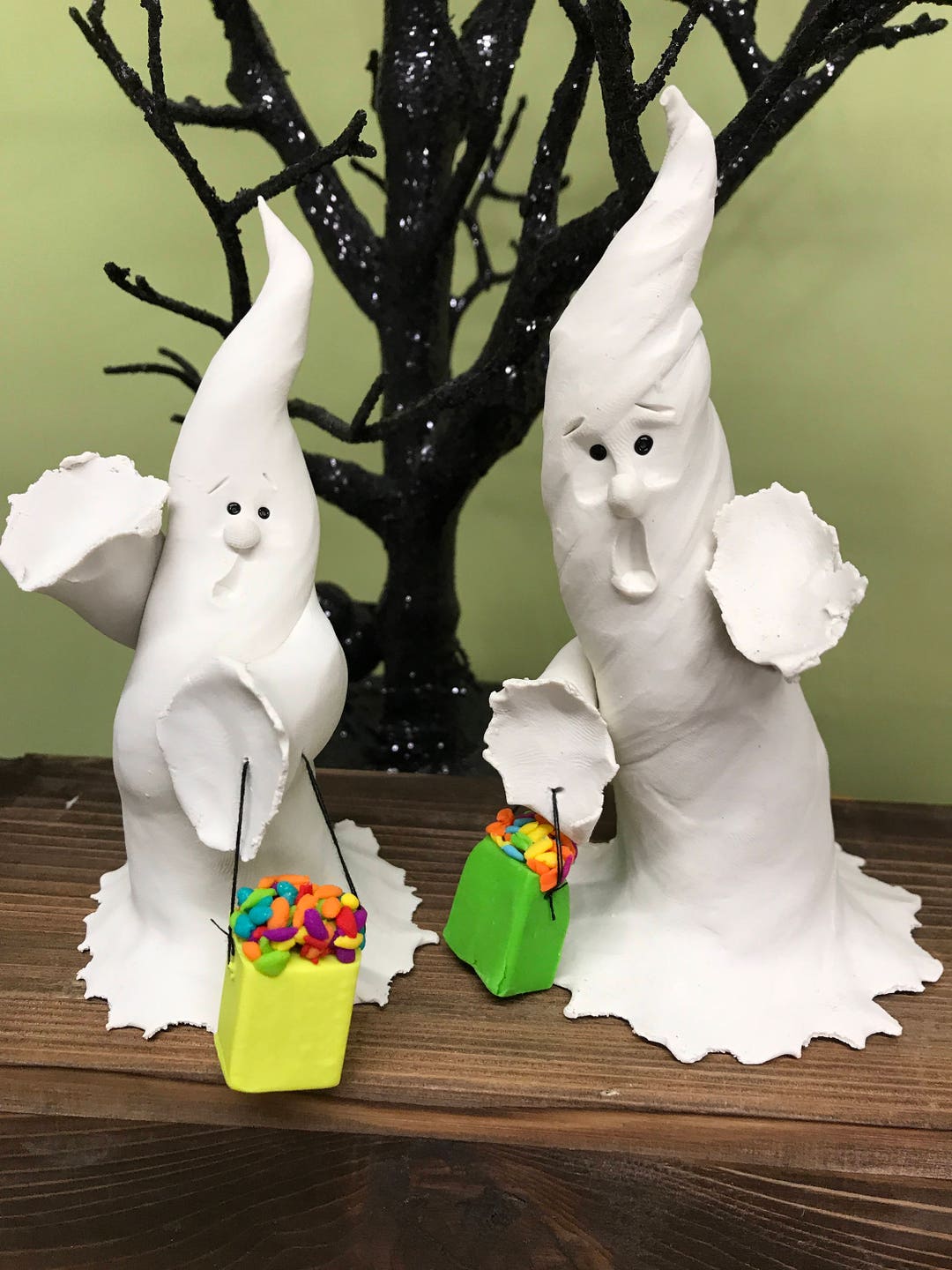 Ghost Carrying Bags of Candy Halloween Ghost Trick or Treat - Etsy